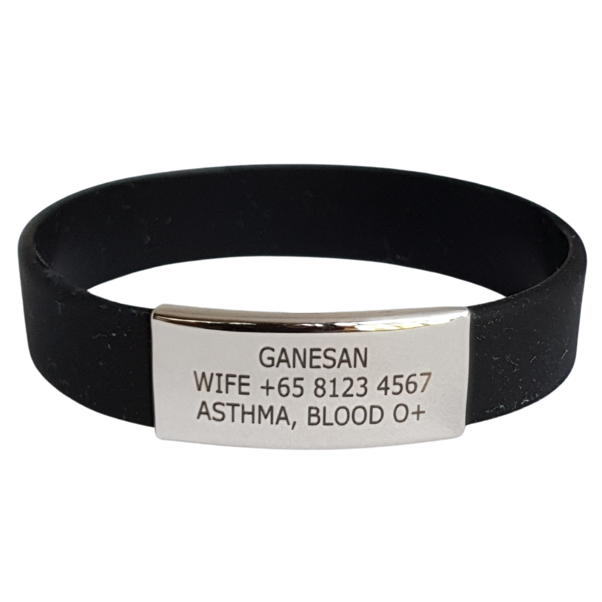 Engraved Custom Bracelets | Stainless Steel Tag - SleekTag Lite M ...